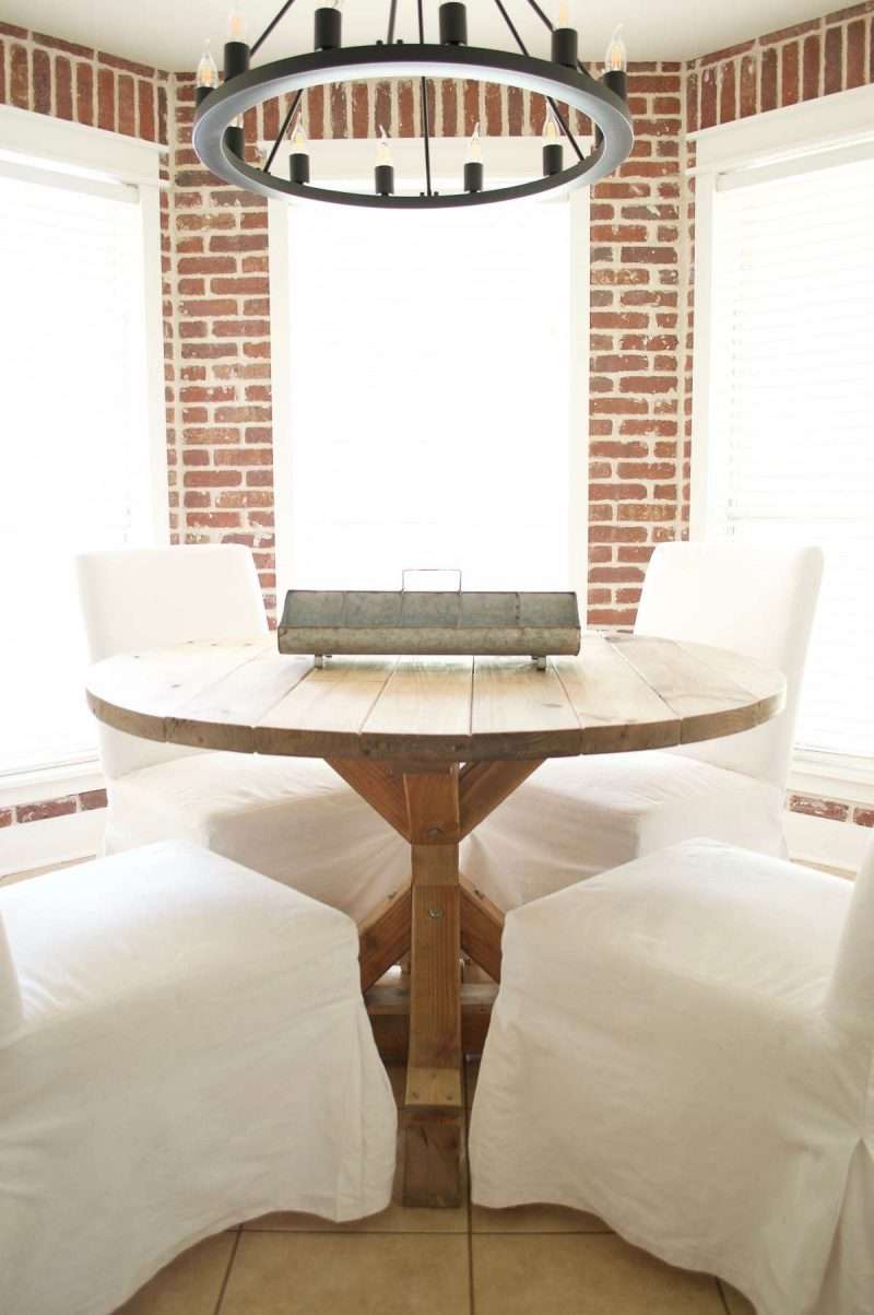 How to Build a Round Farmhouse Dining Table - CYPRESS & SIENNA
