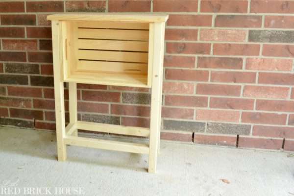 DIY Wooden Crate Storage Table - CYPRESS & SIENNA