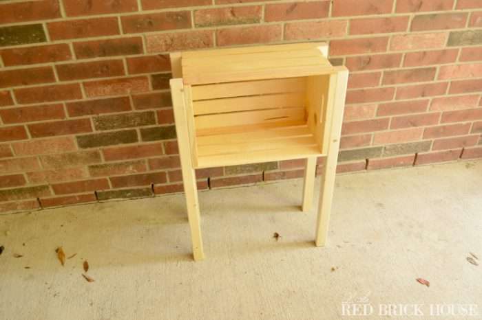 DIY Wooden Crate Storage Table - CYPRESS & SIENNA